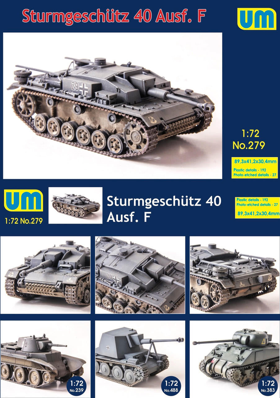 Uni Model 1/72 Uni Model Sturmgeschutz 40 Ausf F – Fusion Scale Hobbies
