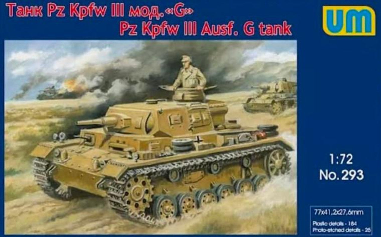 Uni Model 1/72 Unimodel Tank Panzer III Ausf G – Fusion Scale Hobbies