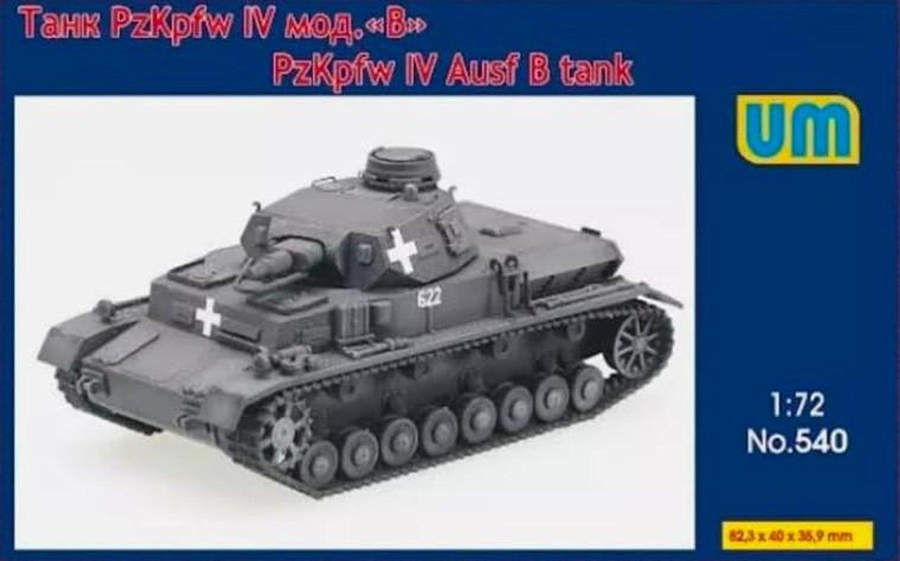 Uni Model 1/72 Unimodel Tank Panzer IV Ausf B – Fusion Scale Hobbies