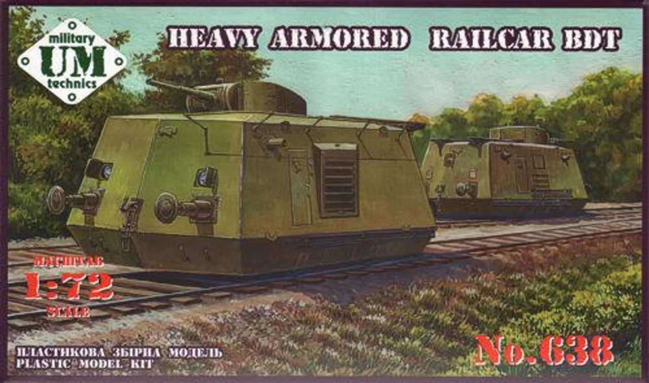 Uni Model 1/72 Uni Model Heavy armored railcar BDT – Fusion Scale Hobbies
