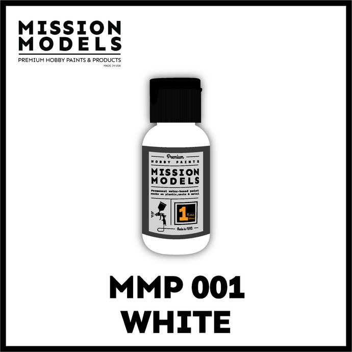 Mission Model Paint White MMP001 1oz | Acrylic Paint – Fusion Scale Hobbies